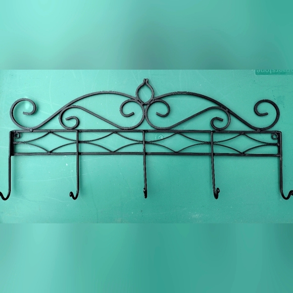 unknown | Wall Decor | Vintage Funky French Wrought Iron Coat Hat Wall ...